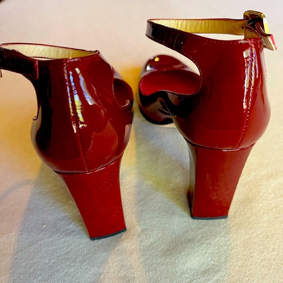 kate spade | Shoes | Kate Spade Dark Ruby Patent Merlot Color High Heel ...